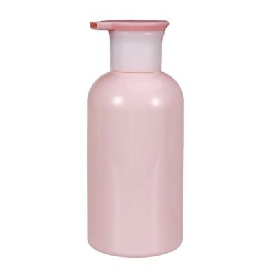 Chine Bouteille de shampooing en plastique en PP personnalisée Contenant de pompe de lotion cosmétique rose vide à vendre