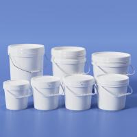 Quality 3L Food Storage PP Bucket Easy To Pull Plastic Pails White Black Blue for sale