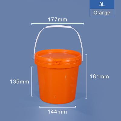 Cina 3L di cibo di stoccaggio PP secchio facile da tirare secchi di plastica Bianco Nero Blu in vendita