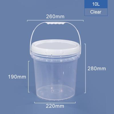 China Polypropylene PP Plastic Beer Buckets 10 Litre Translcuent Grey black for sale