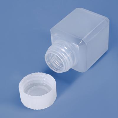 China Translucent 60ml Narrow Neck Square Bottle Food Grade for sale