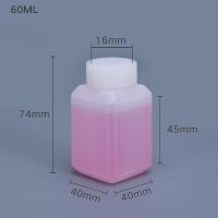 China Translucent 60ml Narrow Neck Square Bottle Food Grade for sale