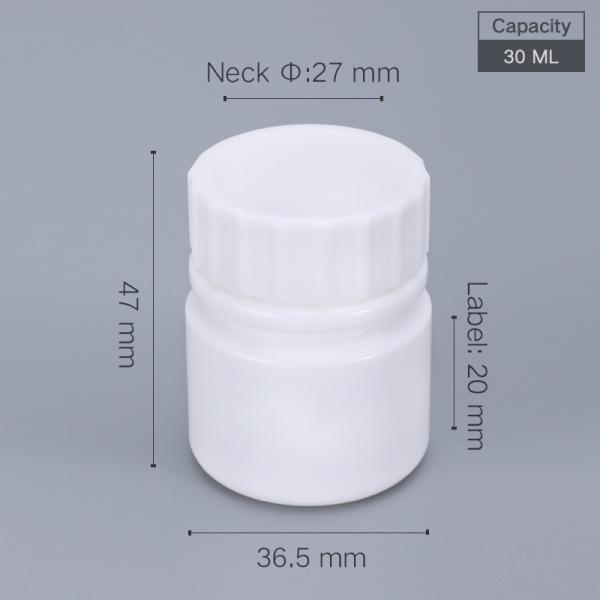Quality 30ml HDPE Plastic Tablet Containers Empty Pill Containers Bottle ODM for sale