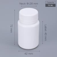 China 70ml HDPE Plastic Pharmacy Empty Pill Bottles - Round Design for Tablets & Supplements (20-200ml Range) for sale