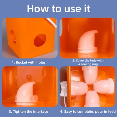 China Durable Plastic Feeder Food Grade Plastic Buckets With Handle and Lid for sale