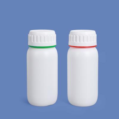 China Custom 200ml~1L White Plastic Coex Bottle with Red Green Colored Ring Around Cap for sale