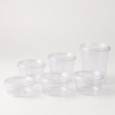 China Custom Clear PET Plastic Cup with Flat or Dome Lid Cold Drink Milk Tea Water Wine Beverage Packaging Use Bulk for sale
