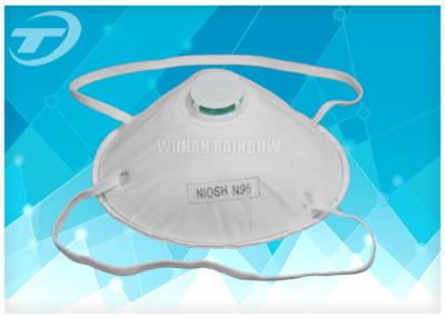 Cina Maschera di protezione eliminabile della polvere del tessuto N95 delle speci 3 pieghe ipoallergeniche con la valvola in vendita