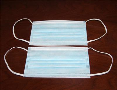 Cina maschera di protezione eliminabile del nonwoven 3ply con i cicli o il legame dell'orecchio sopra in vendita