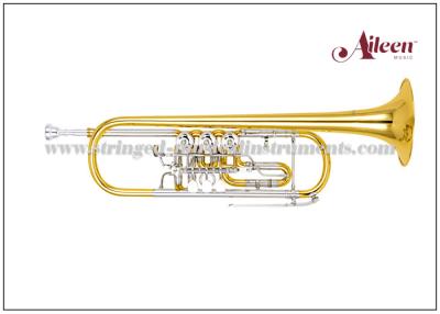 中国 ラッカーを塗られる真鍮風InstrumentsGolden退屈する7C送話口が付いているトランペット11MM 販売のため