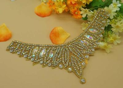 China Het Bergkristal Appliques, Gepareld Bergkristal Applique van de avondjurkdouane Te koop