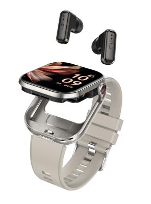 China TWS 2-in-1 Bluetooth Earphones and 2.02''TFT Square Screen Bluetooth Call Smart Watch with 400911 Battery Capacity 3.7V/25MAH for sale