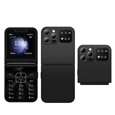 China A50 Pro Flip Mobile Phone Dual SIM Call Recording Speed Dial Torch Magic Voice 2.4