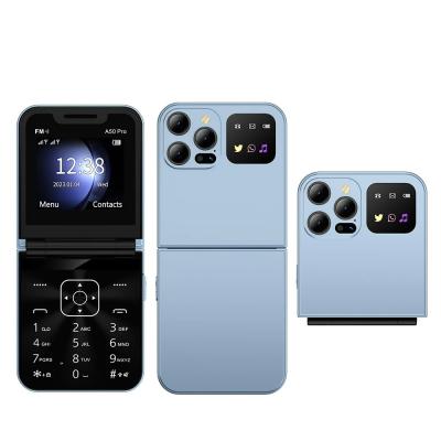 China A50 PRO 2G Feature Phone Flip Design Speed Dial Blacklist LED Flashlight Get Connected Mobile Phone for sale