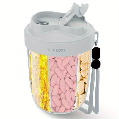China Black Beige Pink Portable Pill Organizer For Daily Use / Travel for sale