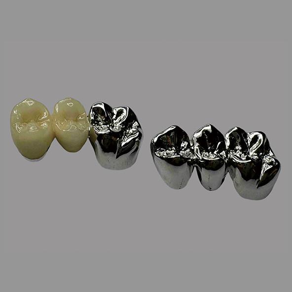 Quality CoCr Full Metal Crown And Bridge Smooth Polished Customizable for sale