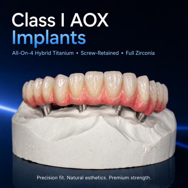 Quality AOX All‑on‑4 Screw‑Retained Implant Bridge | Dental Lab Prosthesis for sale