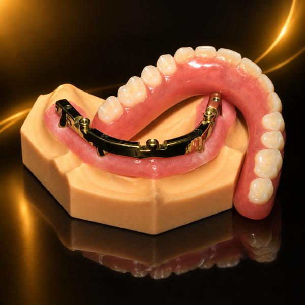 Quality Lmplant Dental Laboratory | Full Acrylic Denture All On X Dental Lmplants AOX Class 4 With Locator Attachment for sale