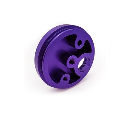 Cina Servizi di fabbricazione Parte CNC in alluminio sabbiato anodizzato custodia blu per bicicletta in vendita