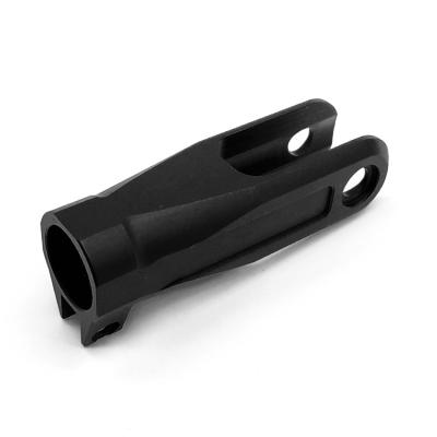 China OEM zwarte fietsonderdelen anodiseren aluminium metaal CNC freesonderdelen met boorservice Te koop