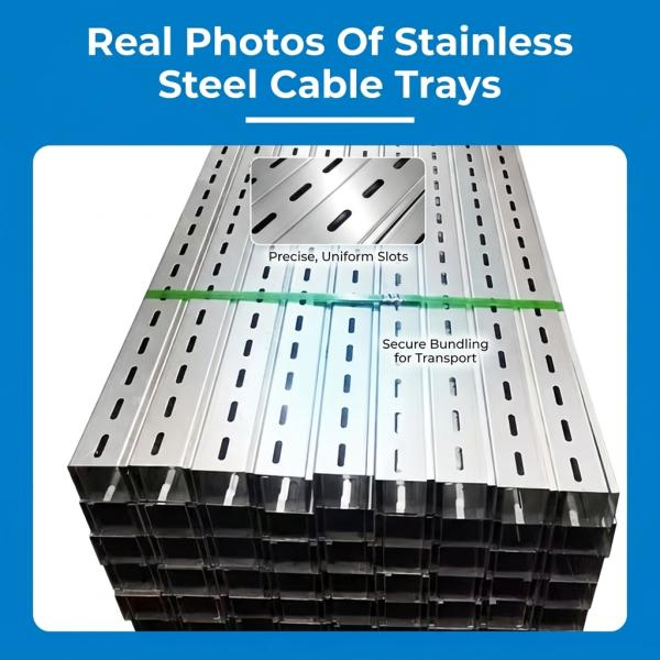 Quality 50mm Medium Duty Stainless Cable Tray 1.8-9.0m Span for sale
