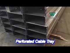 ventilated aluminium perforated cable tray trunking for network industrial construction