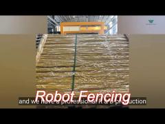 yellow robot fencing pvc coated steel wire for manufacturing facilities