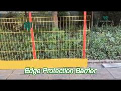 yellow edge protection barrier 1-1.5m height for building