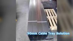 50mm Cable Tray 1.8-9m Span Metal Cable Management
