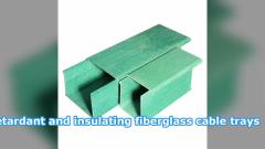 Flame-retardant and insulating fiberglass cable trays available in multiple sizes