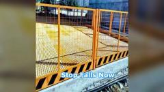 Orange Fall Protection Edge Barrier