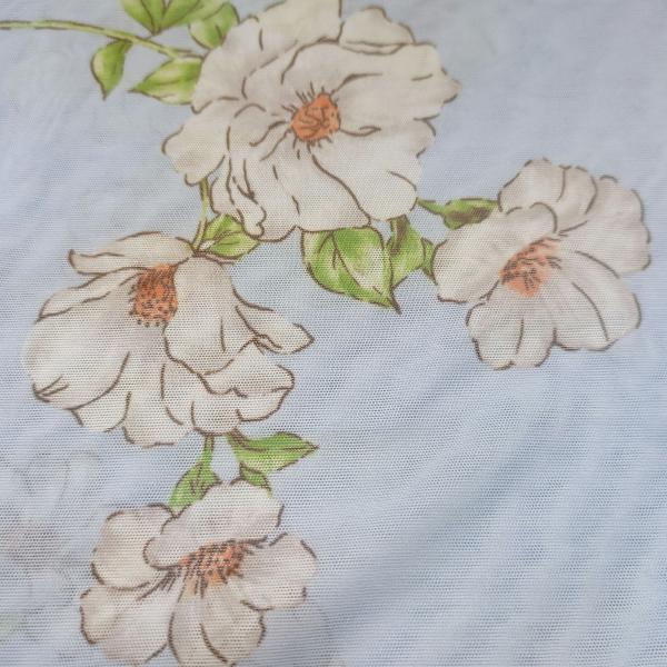 Quality Wholesale Breathable Floral Design Knitted Mesh Fabric Durable Printed Cloth for Clothing Bedding & Decoration Use for sale