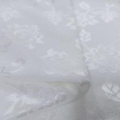 China Women's Multi-Color Nylon Jacquard Mesh Lace Fabric with Gold Thread Flowers Embroidery for Dresses for sale