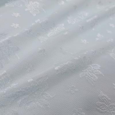 China High Quality Light Blue Floral Mesh Lace Fabric Embroidery Material for Apparel Dresses & Decorative Uses for sale