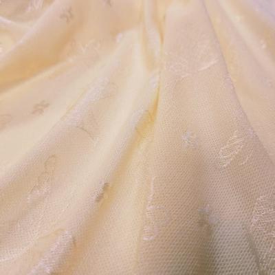 China Premium Beige Butterfly Floral Lace Fabric Mesh Material for Apparel Bridal Wear Decorative Creations for sale