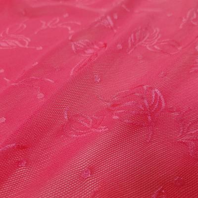 China Premium Pink Floral Pattern Lace Fabric Elastic Mesh Material for Apparel Wedding Dresses & Decorative Crafts for sale