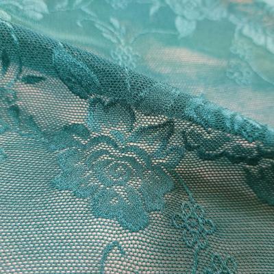 China High Quality Teal Floral Lace Fabric for Apparel & Home Decor for Dresses and Supplies for sale