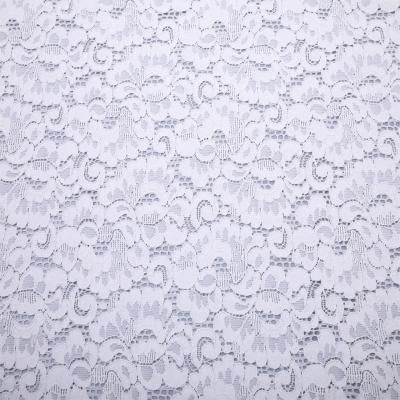 China Women's New White Bra Intimates and Long Wedding Dress Skirt Materials Spot Eyelash Lace Fabric for Dress Making for sale