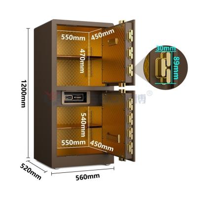 China 95 kg Smart Home veilig vingerafdruk slot dubbele deur YB/RS-120D koffie Te koop