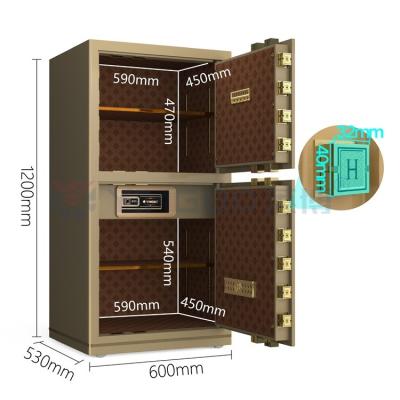 China Bloqueio eletrônico Smart Office Safe Box Alarme duplo YB/N7-120D for sale