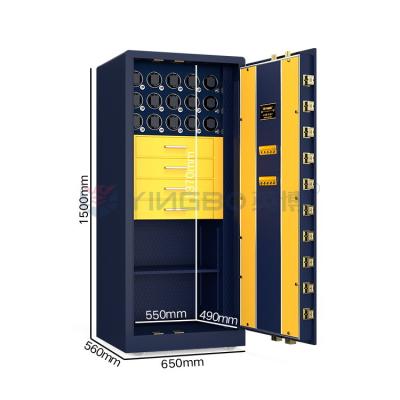 China OEM Dual Alarm Juwelen Horloge Winder Safe Box Solid Steel Met 7 open wegen for sale