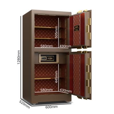 Impressão digital de aço sólido caixa de segurança comercial de nível bancário biométrico H1280mm