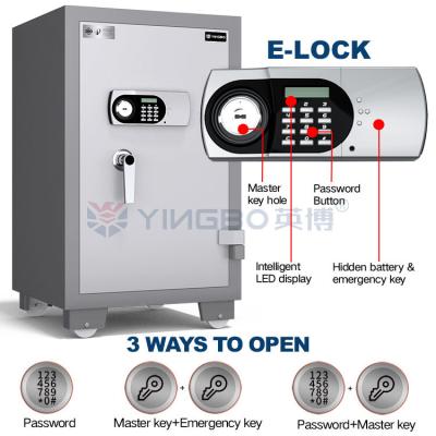 China Fire Rating 120mins Fireproof Safe Box YB/FH-88 with Classic Intelligent Panel Design and Emergency Key for Peace of Mind for sale