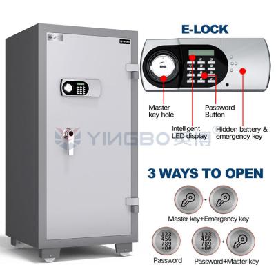 China Fireproof Safe Box YB/FH-128 Multiple Fire Prevention Design 3 Opening Ways and Adjustable Shelves for Ultimate Security for sale