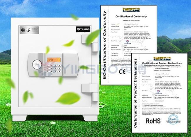 Safe box exterior showing eco-friendly paint