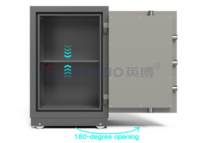 Safe interior with adjustable shelves