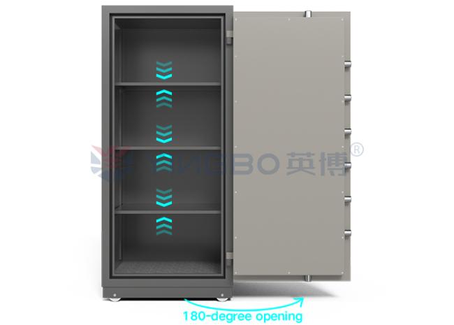 Spacious interior of the safe box