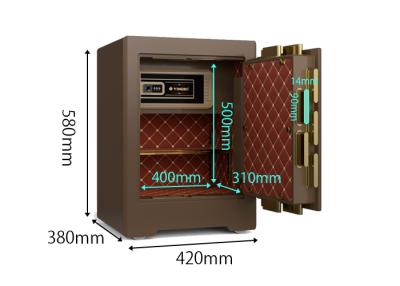 China H580mm Solid Steel Construction Commercial Safe Box Adjustable Shelves For Bank Security for sale