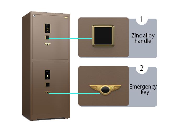 Close-up of semiconductor fingerprint lock panel