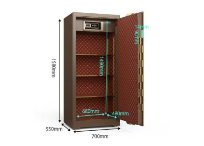 China 266±2kg Fingerprint Lock Commercial Safe Box with Patent Solid Bolts Adjustable Shelves for sale